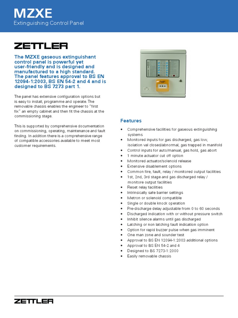 Bts Feature Mzxe Extinguishing Control Panel | PDF | Relay | Switch
