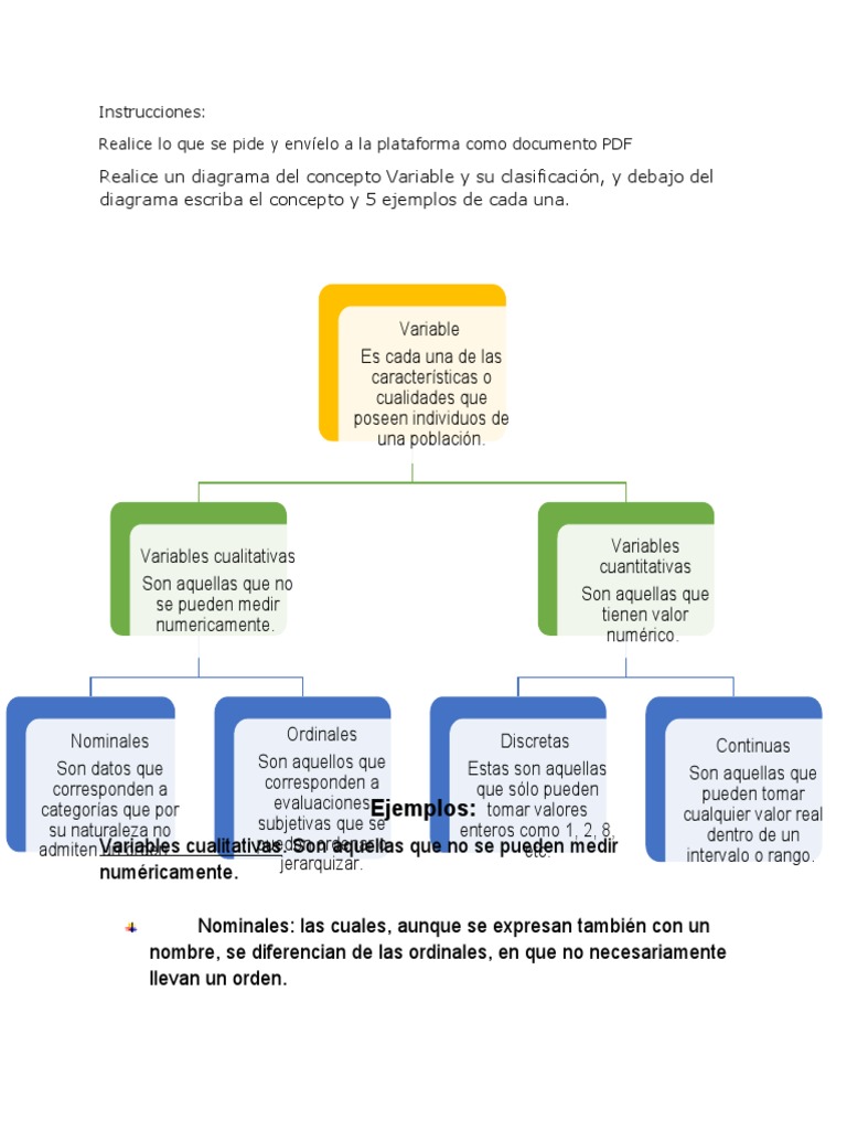 Variables Cuantitativas y Cualitativas | PDF