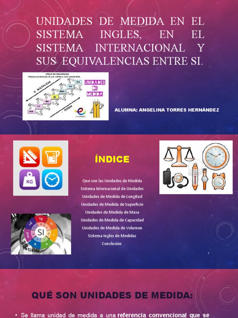 Unidades de Medida: Sistema Inglés e Internacional | PDF | Volumen ...