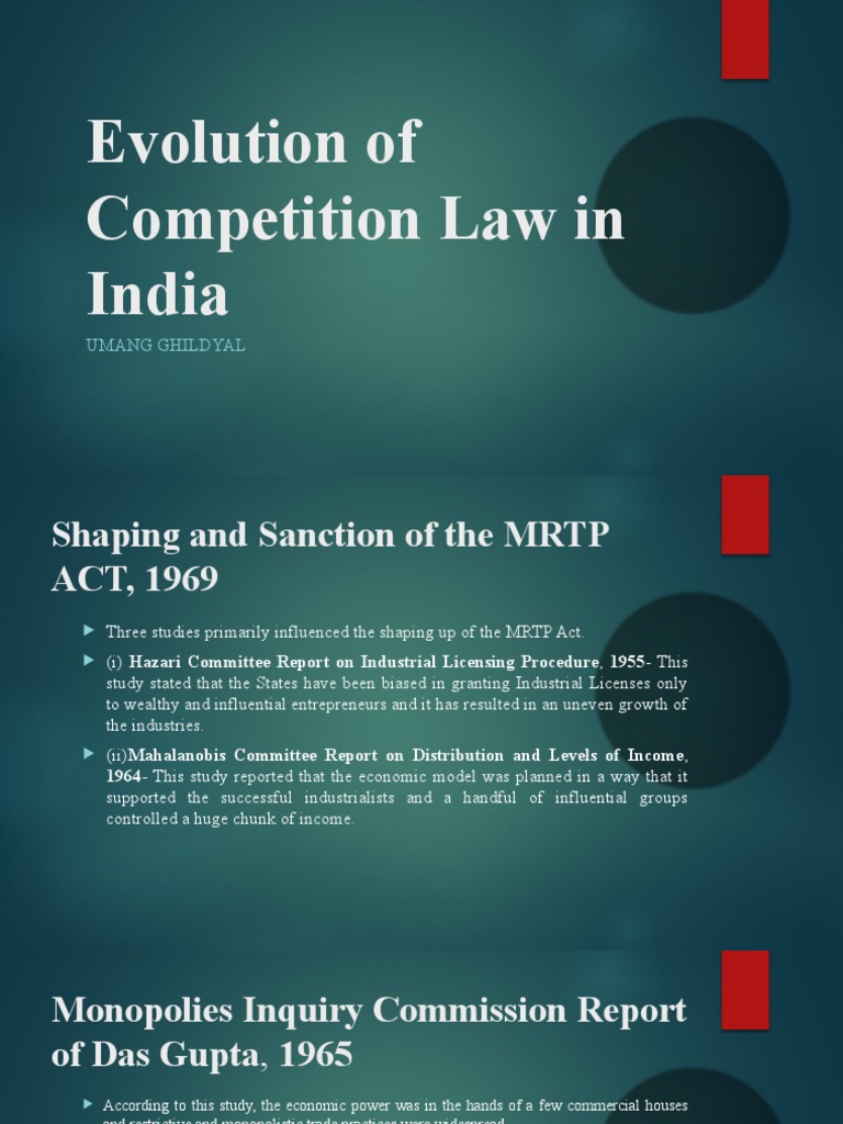 Evolution of Competition Law in India | PDF | Competition Law | Monopoly