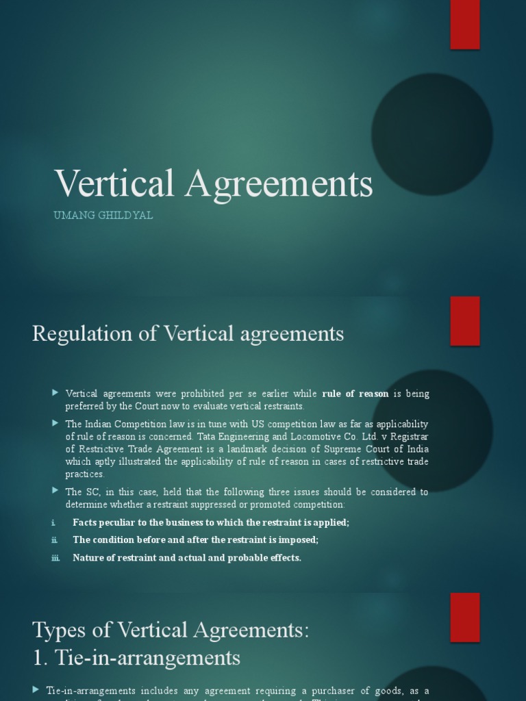 Vertical Agreements: Umang Ghildyal | PDF | Competition Law | Government