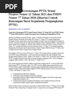 Tugas Dan Kewenangan PPTK Sesuai Perpres Nomor 12 Tahun 2021 Dan PMDN Nomor 77 Tahun 2020 ...
