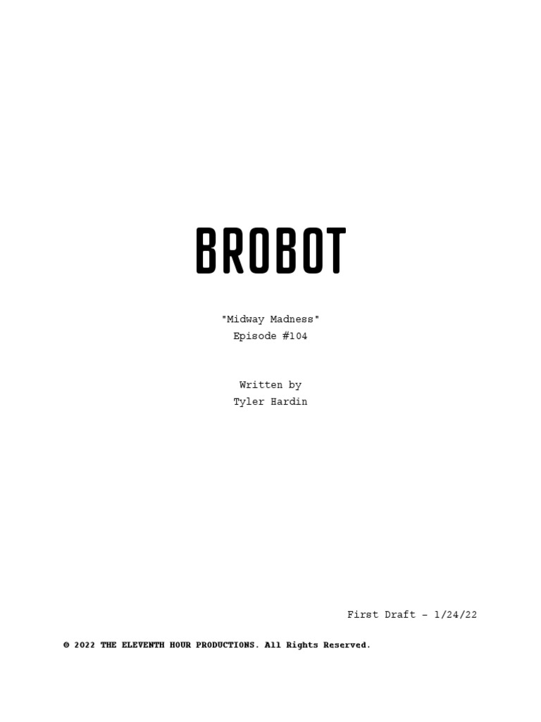 104 Script - Draft 1 | PDF
