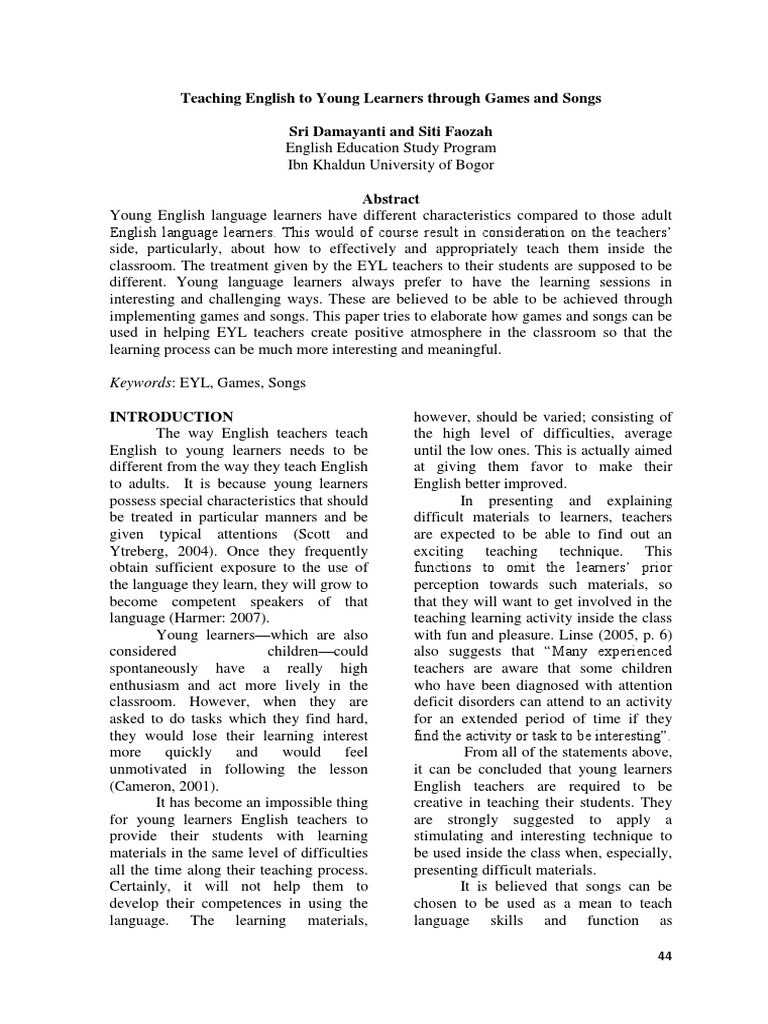 Teaching Eyl Journal | Download Free PDF | Learning | Teachers