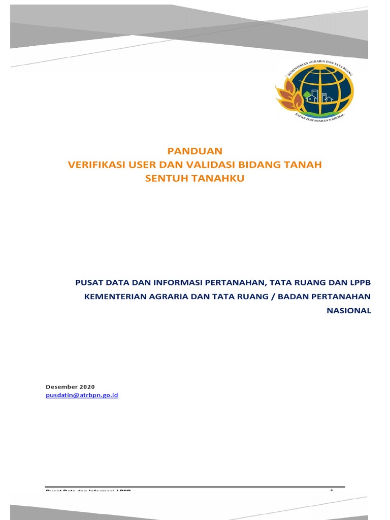 Panduan Verifikasi User Dan Validasi Bidang Sentuh Tanahku | PDF