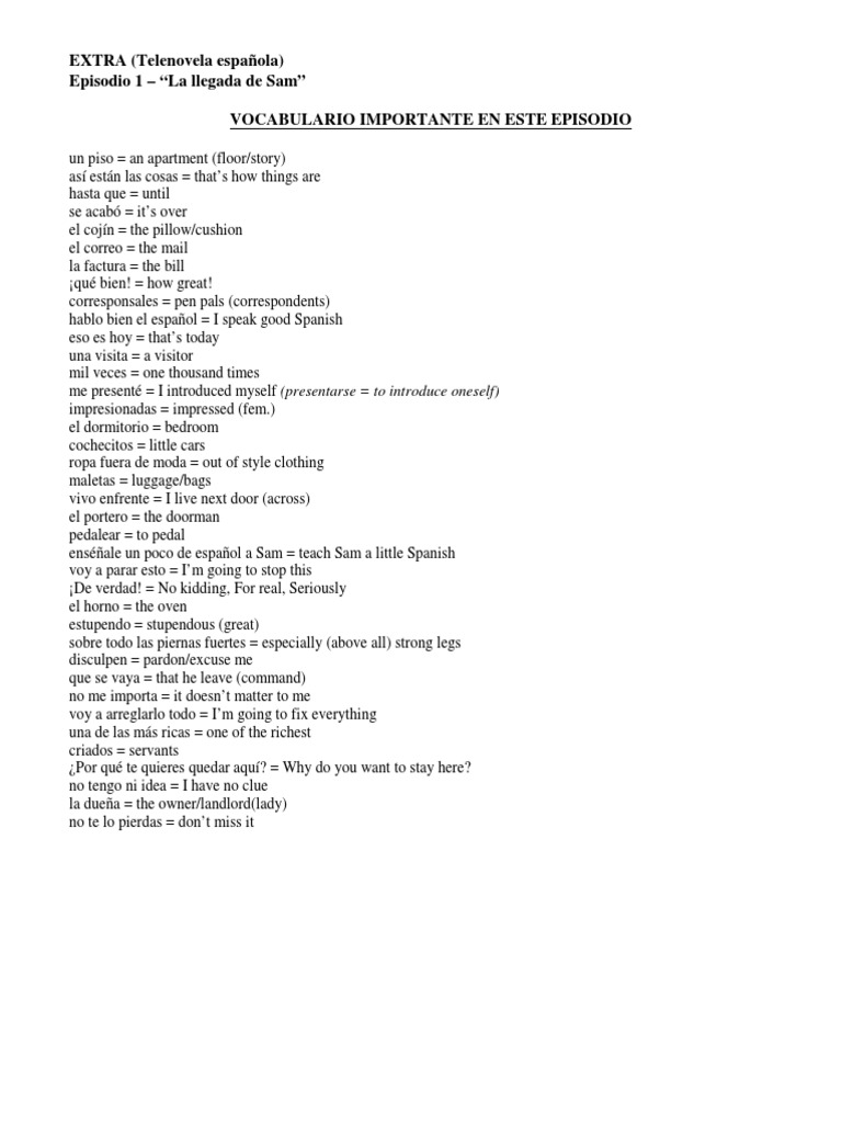 Episodio 1: La llegada de Sam | PDF