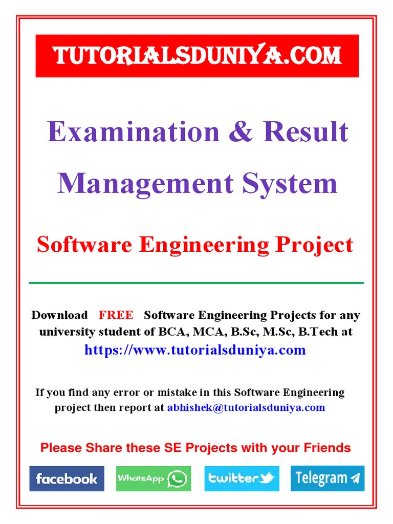 Examination and Result Management System - TutorialsDuniya | PDF ...