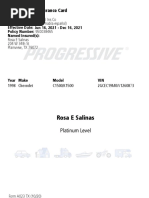 Texas Liability Insurance Card | PDF | Insurance | Service Industries