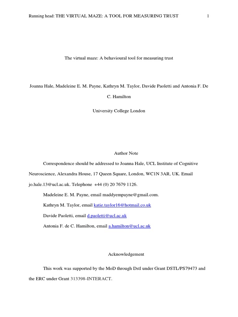 Running Head: 1: Katie - Taylor16@hotmail - Co.uk D.paoletti@ucl - Ac ...