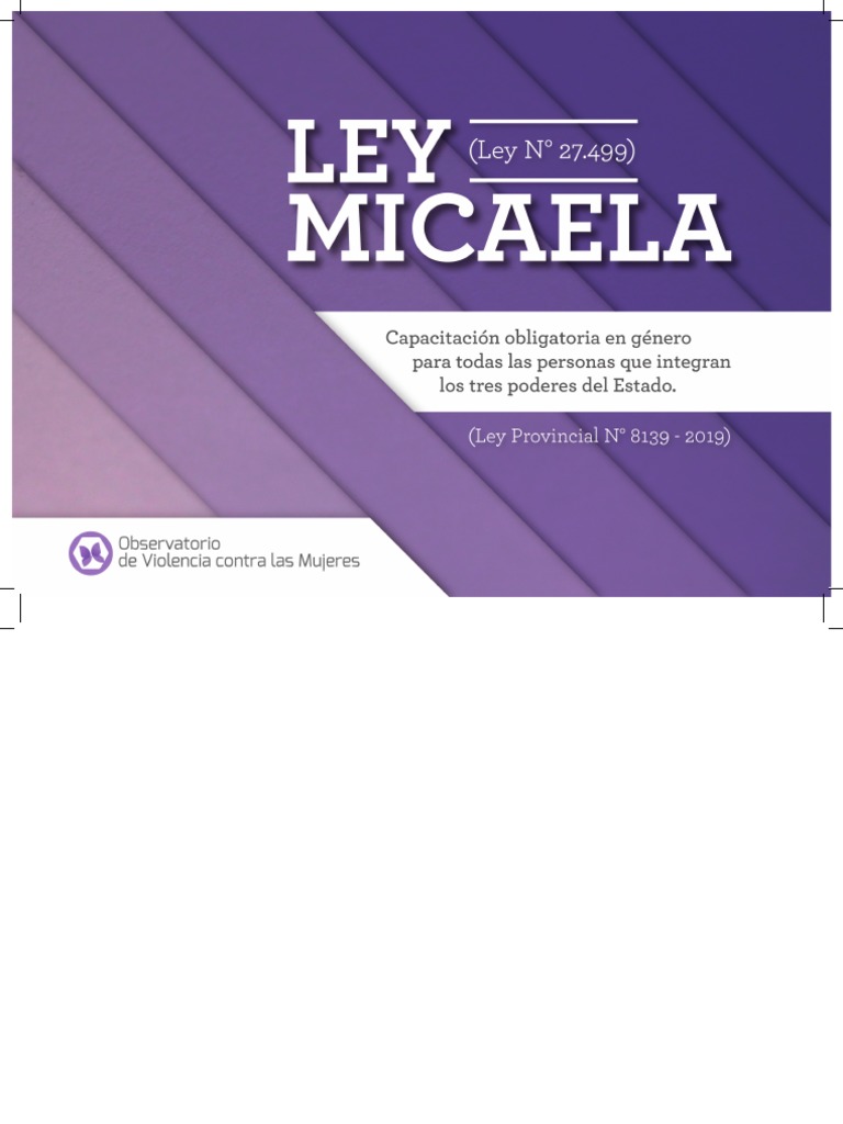 Cartilla para El Abordaje de La Ley Micaela | PDF | La violencia contra las mujeres | Género