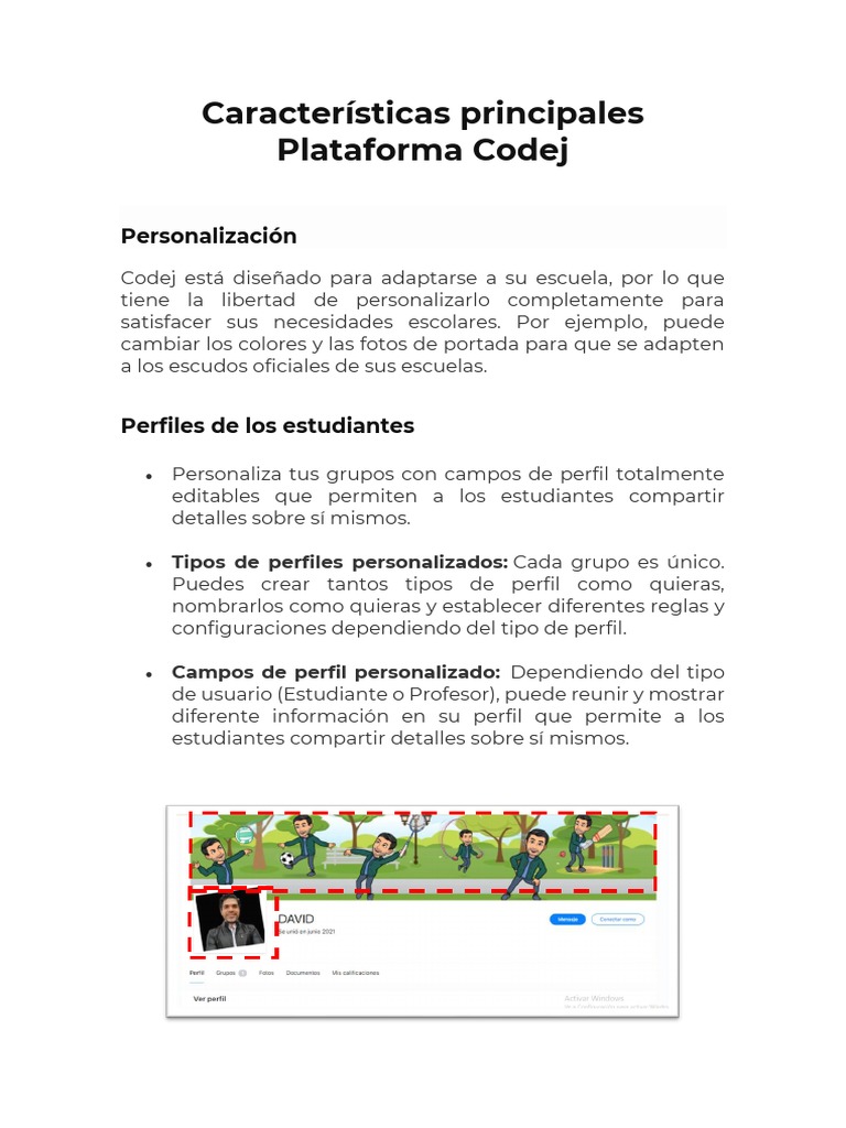 Características Principales Plataforma Codej | PDF | Software ...