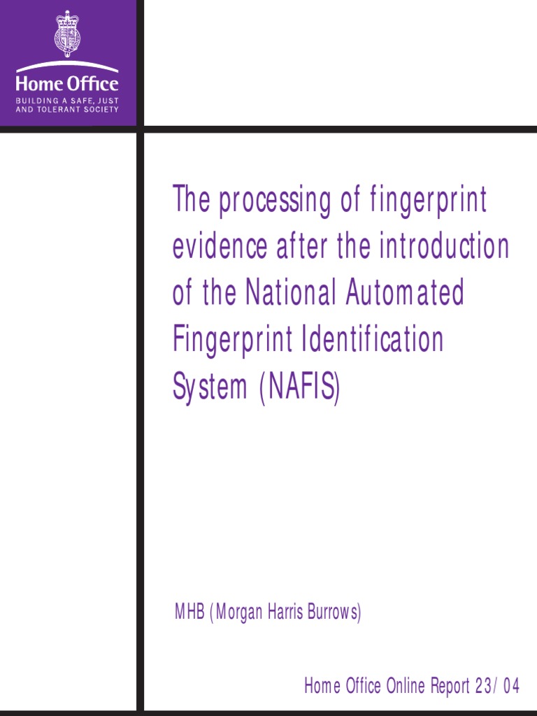 Afis Fingerprint!!!! | PDF | Fingerprint | Criminal Record