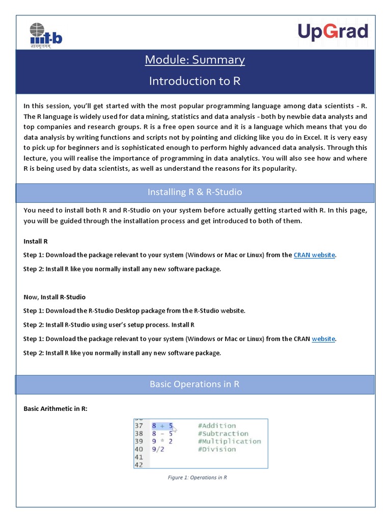 Lecture Notes - Programming in R | Download Free PDF | R (Programming ...