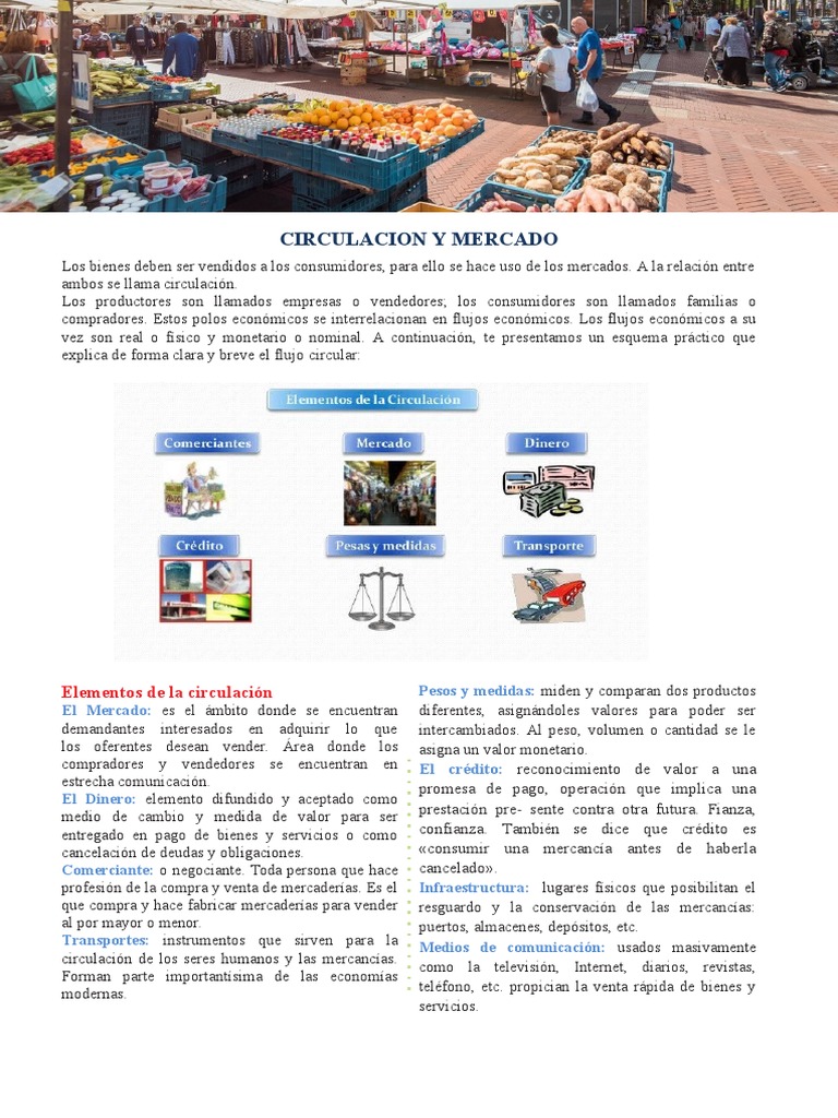 3 Circulación-y-Mercados | PDF | Mercado (economía) | Bienes