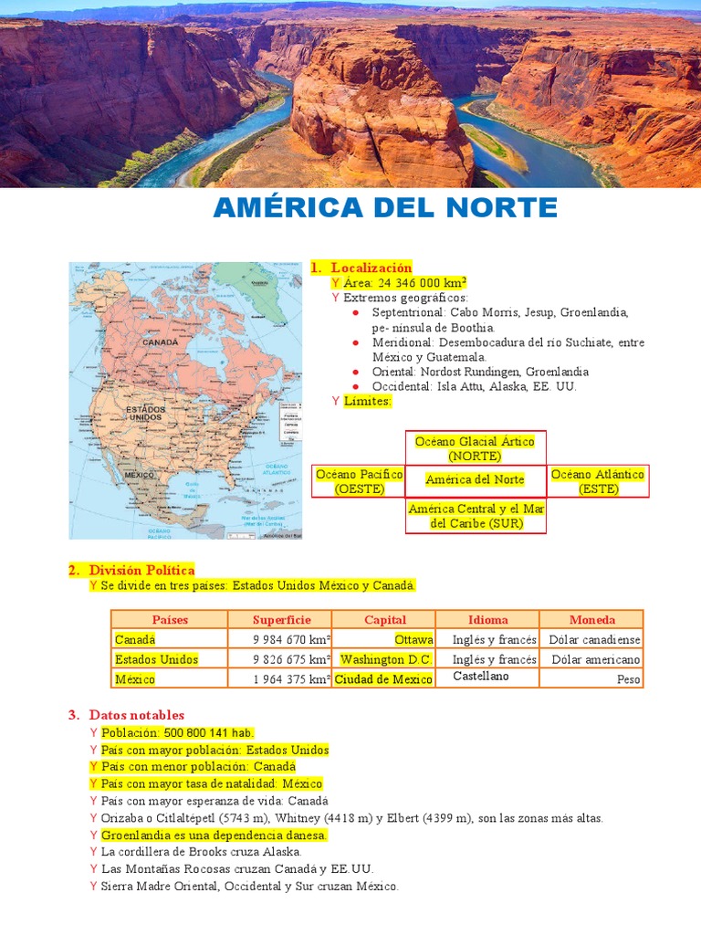 América Del Norte 1 | PDF | Américas | América del Norte