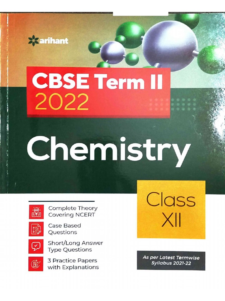 Arihant Cbse Chemistry Class 12 Term 2 (1) - Compress | PDF