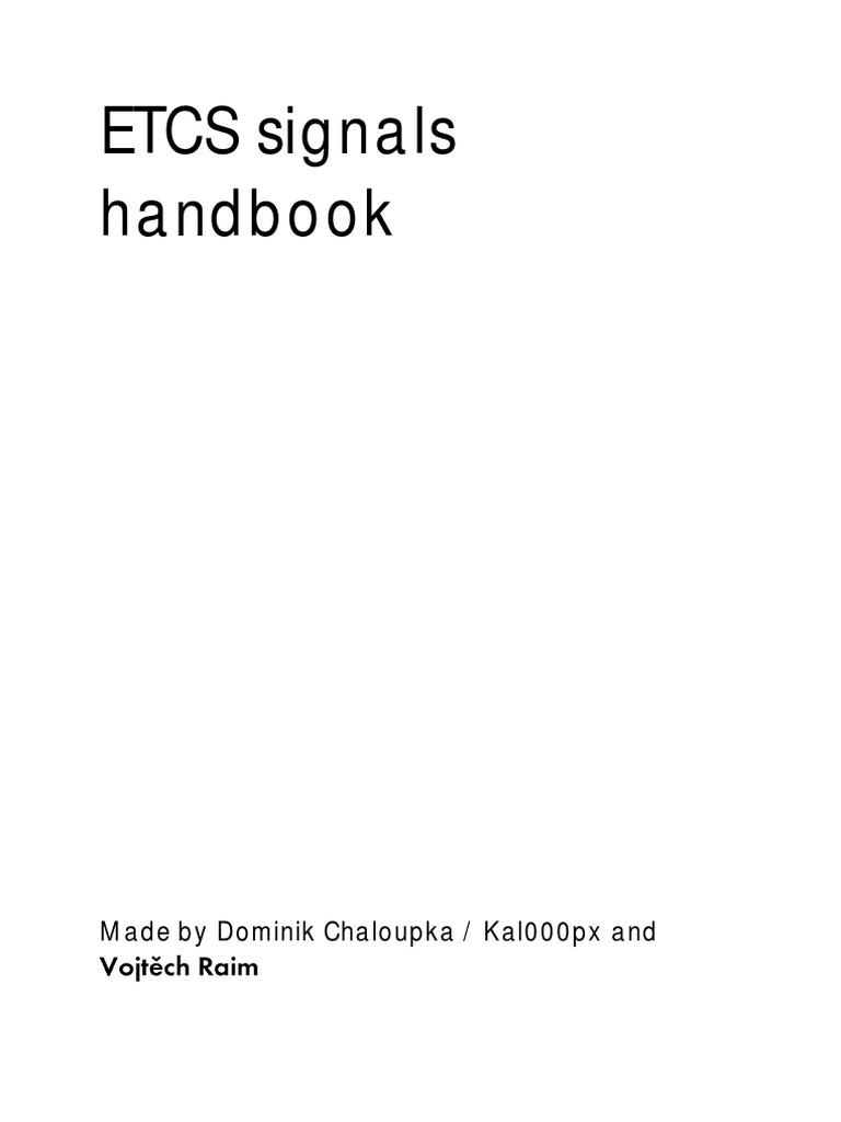 (K) ETCS Signals Handbook | PDF | Systems Engineering | Transport Infrastructure