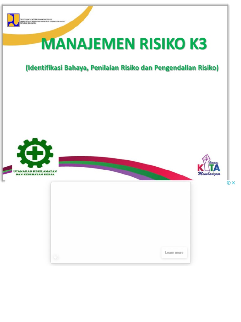 MANAJEMEN RISIKO K3 (Identifikasi Bahaya, Penilaian Risiko Dan ...