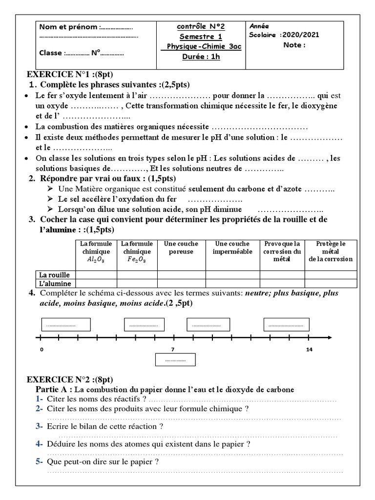 Oxyde basique et pH en chimie | PDF | Acide | Ph