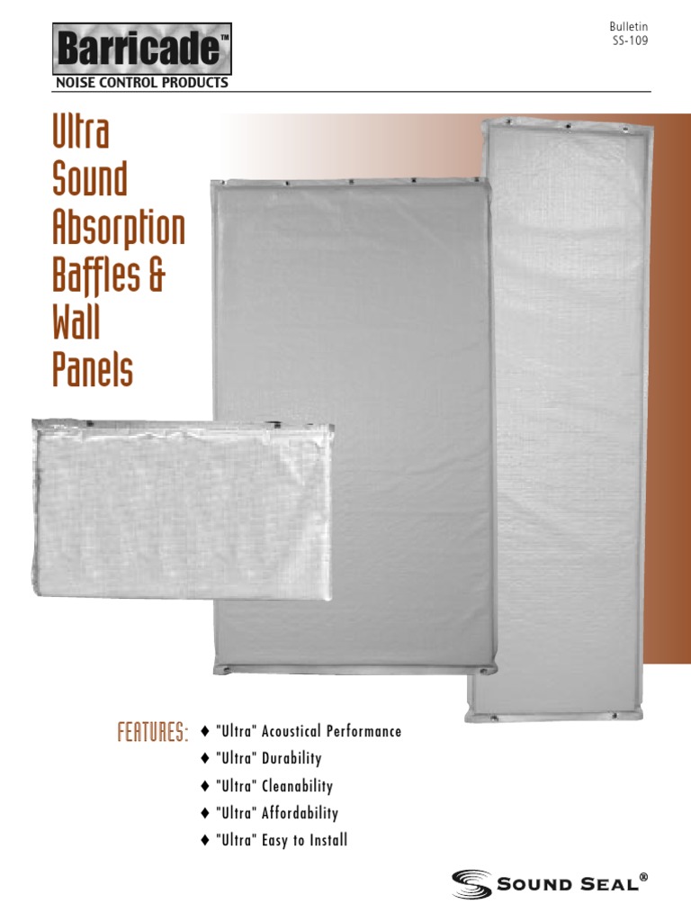 Ultra Sound Absorption Baffles & Wall Panels: Barricade | PDF ...