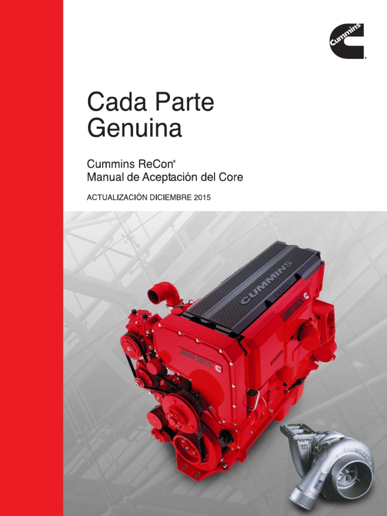 Manual Cummins 2015 | Descargar gratis PDF | Tornillo | Turbocompresor