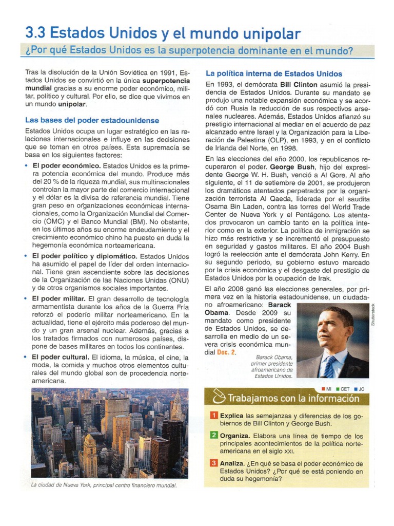 EE - Uu y El Mundo Unipolar | PDF