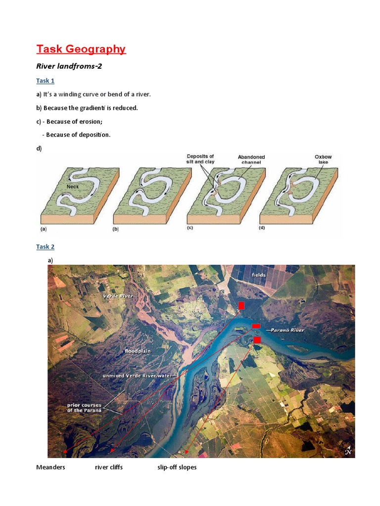 Task Geography: River Landfroms-2 | PDF | River | Floodplain