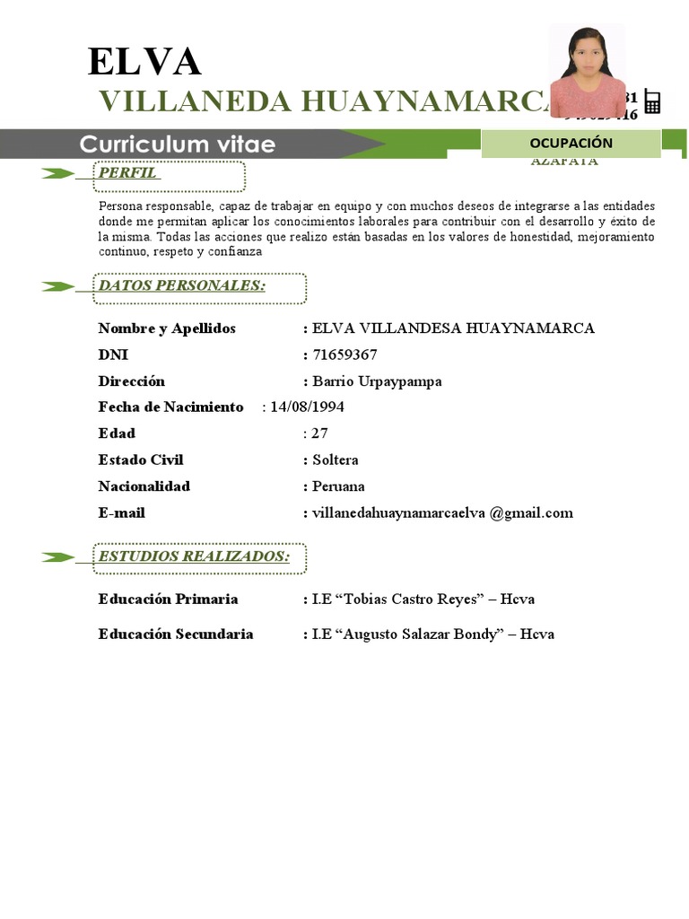 CURRICULUM VITAE Elva | PDF