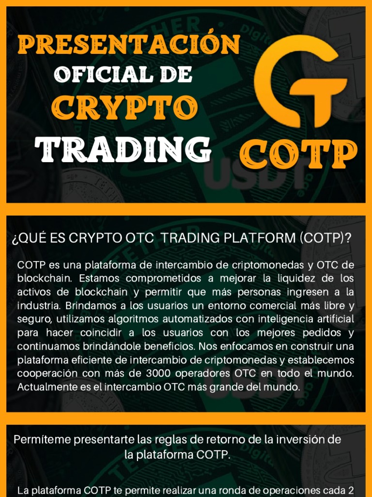 Plataforma COTP: Trading Cripto Eficiente | PDF | Criptomoneda | Economias