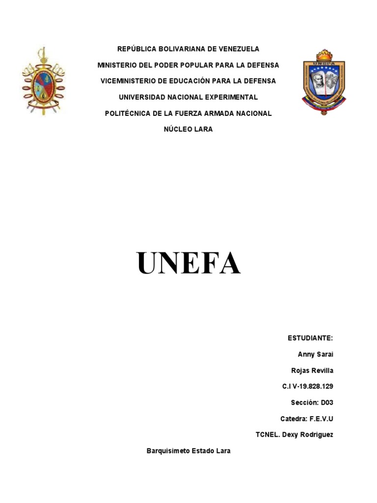 Qué es la UNEFA y su evolución | PDF