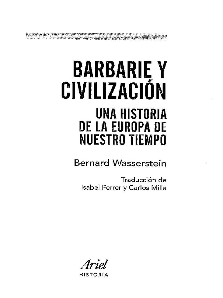 Barbarie y Civilización PDF | PDF