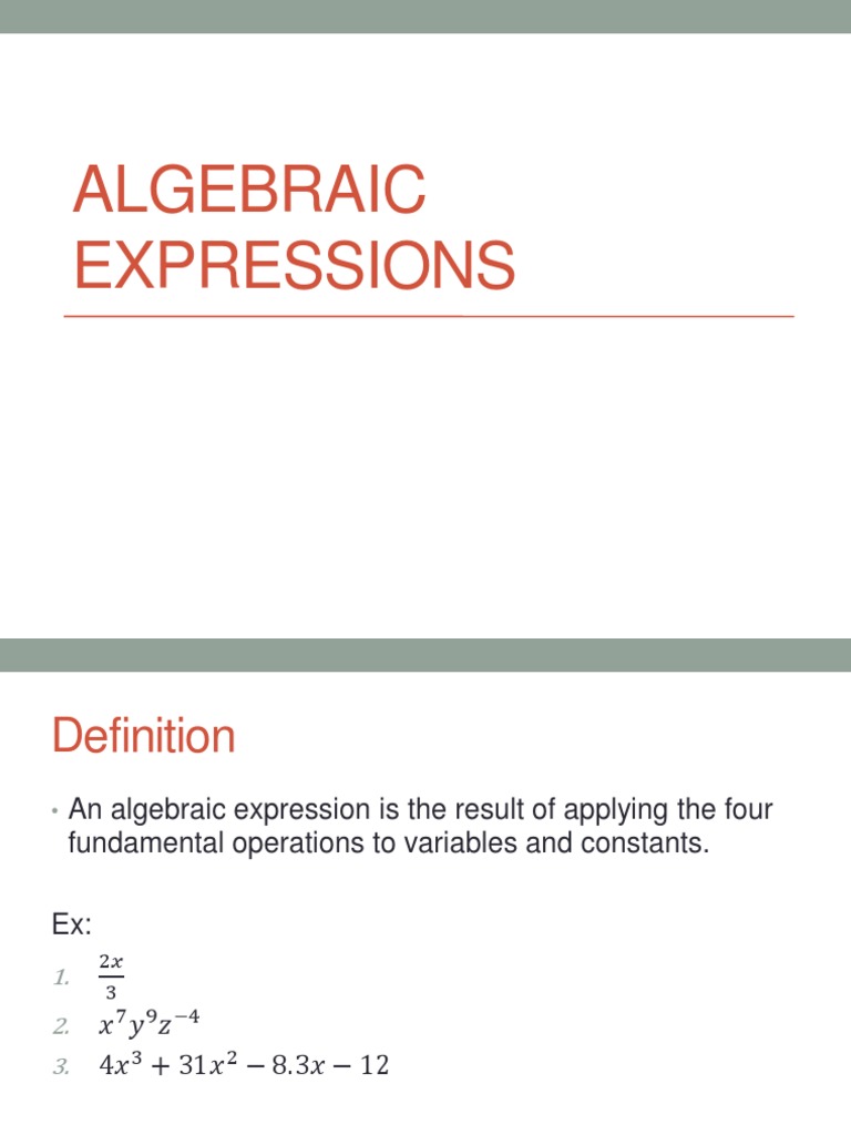 2.algebraic Expressions (Special Products and Factoring) | PDF ...