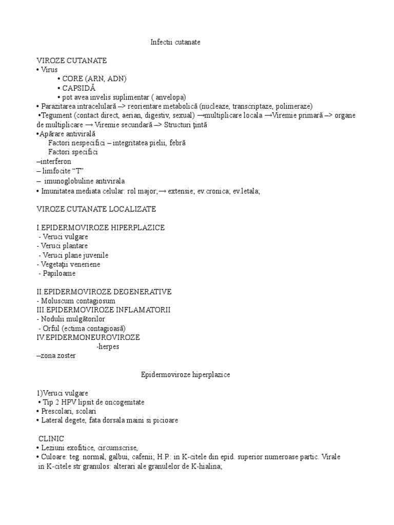 Infectii Cutanate | PDF | Herpes Simplex | Animal Diseases