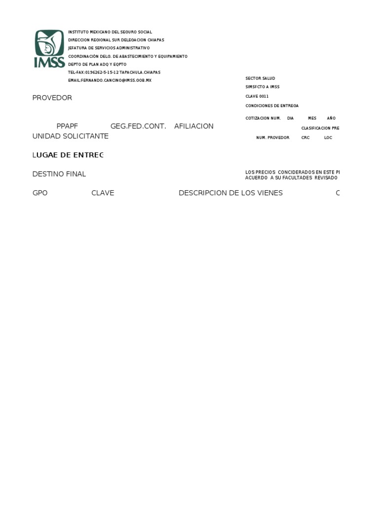 Formato Imss | PDF