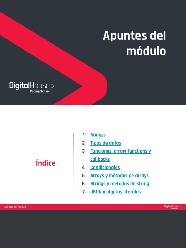Resumen Completo Modulo JS | PDF | Json | Estructura de datos de matriz