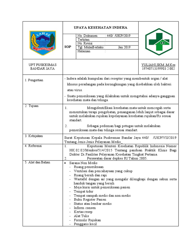 Sop Program Indera | PDF