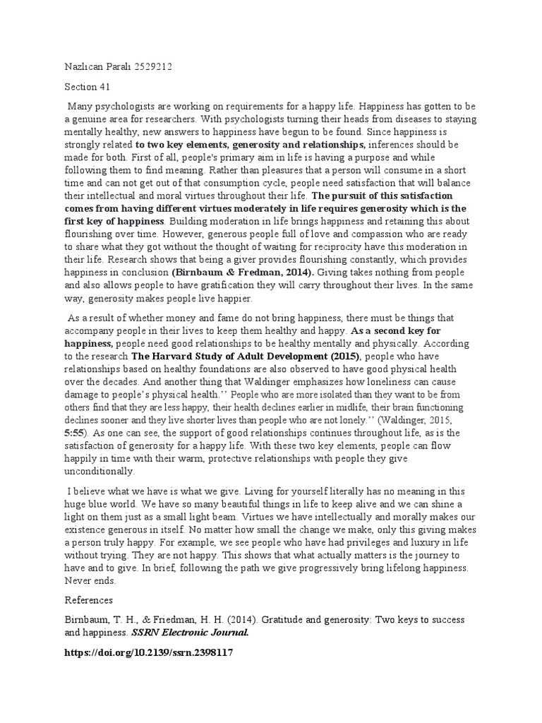 The Harvard Study of Adult Development (2015) | PDF | Happiness ...