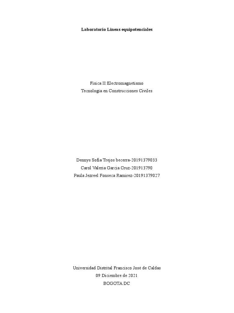 Laboratorio 2 Fisica II | PDF | Campo eléctrico | Electricidad