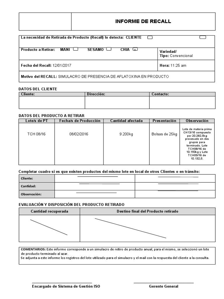 Informe de Recall 2017 | PDF | Business | Informática