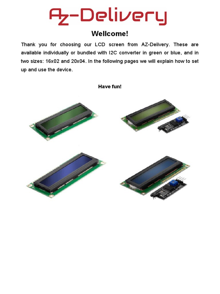 LCD Display 16x02 - 20x04 Allinone EN | PDF | Liquid Crystal Display ...