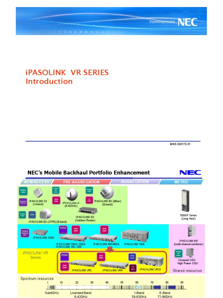 NEC - iPASOLINK VR2 Datasheet | PDF | Quality Of Service | Network Switch