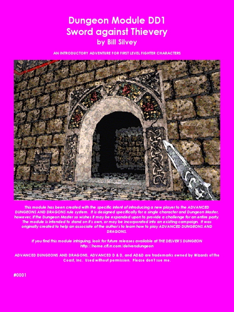 DD1 Sword Against Thievery | PDF | Dungeons & Dragons | Gary Gygax Games