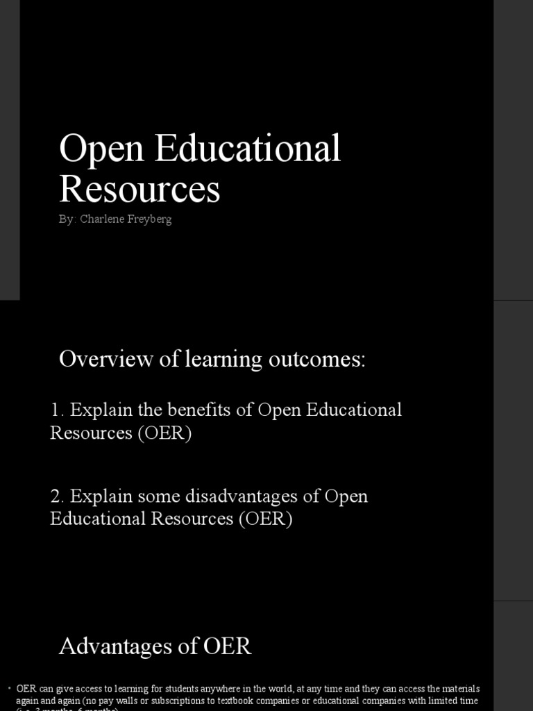 Open Educational Resources Pdf