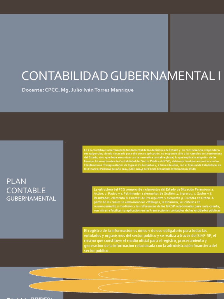 Plan Contable Gubernamental y NICSP | PDF | Contabilidad | Presupuesto