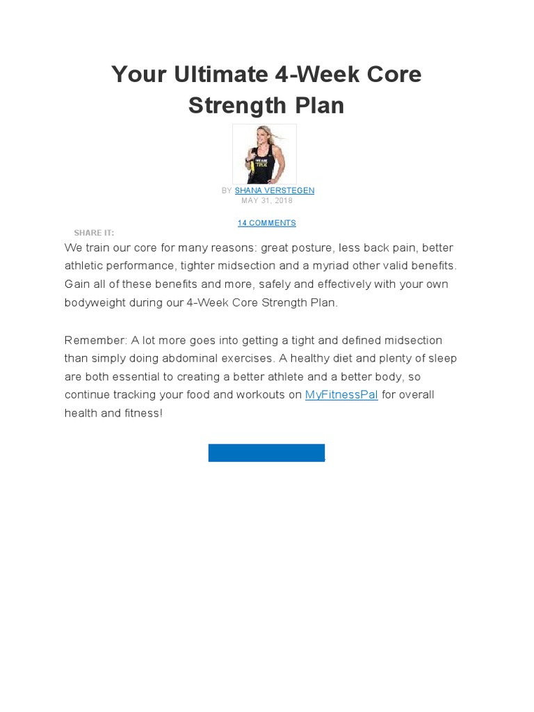 Your Ultimate 4-Week Core Strength Plan: Cloud - Download | PDF ...