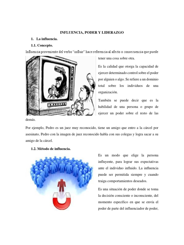 Influencia y Poder en el Liderazgo | PDF | Liderazgo | Comportamiento