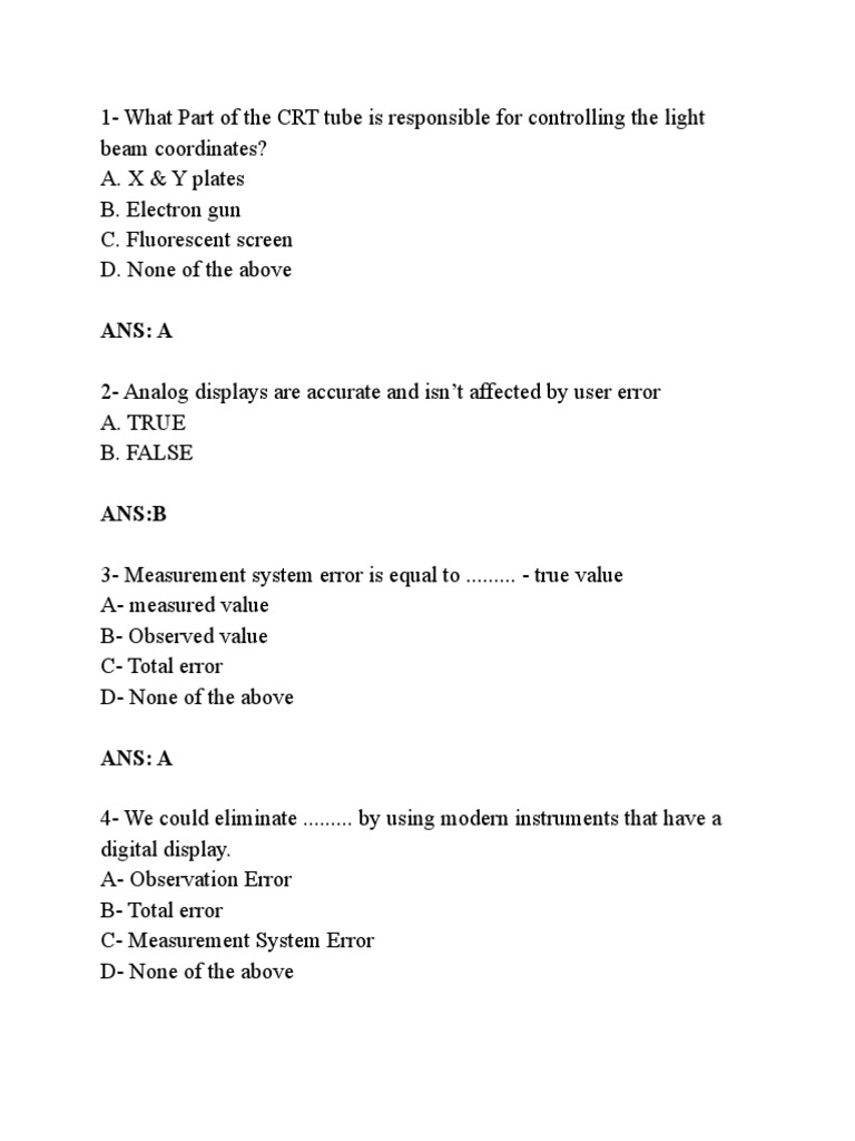 Measurements MCQs | PDF | Printer (Computing) | Liquid Crystal Display