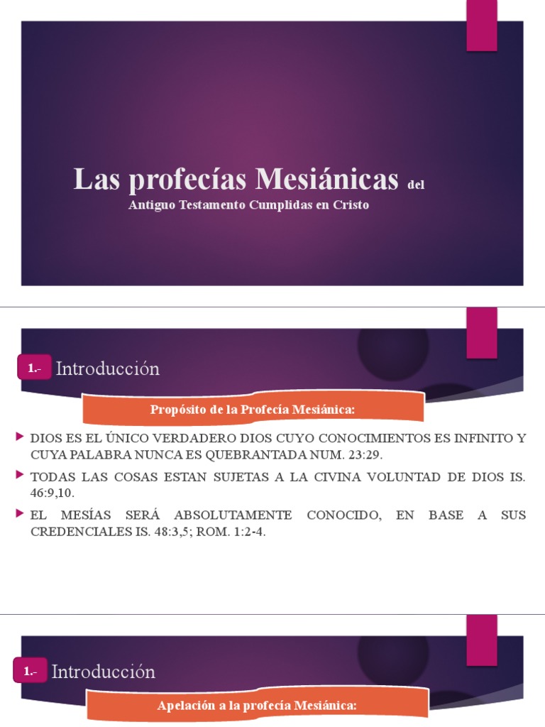 Profecías Mesiánicas | PDF | Jesús | Mesías