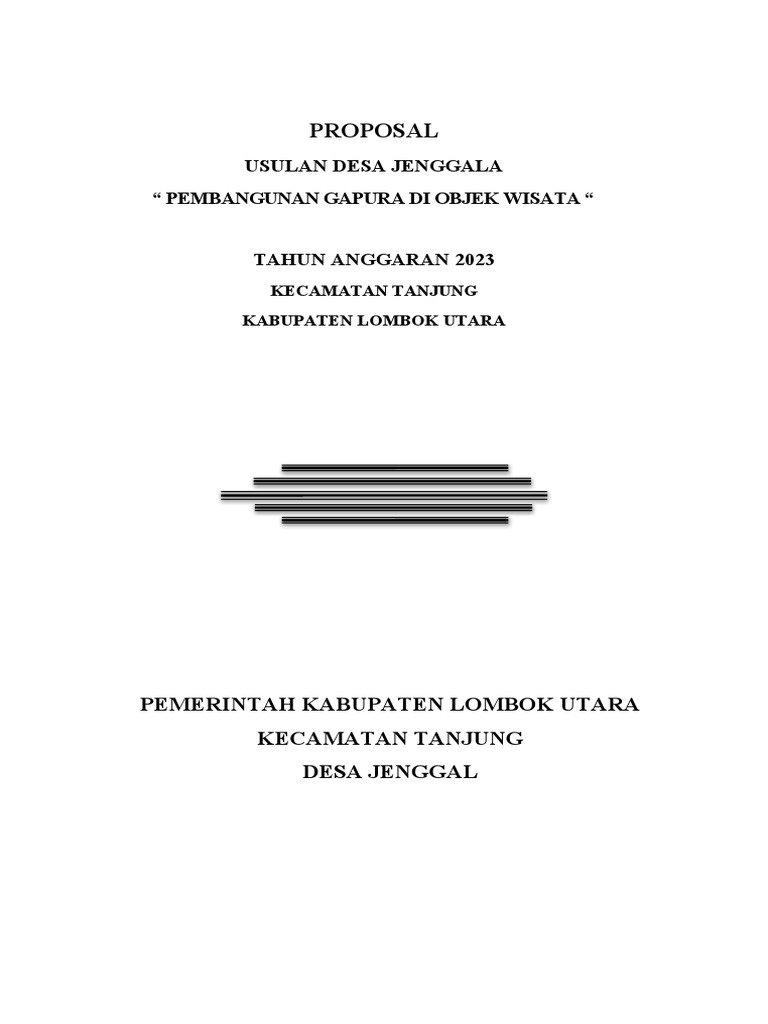 PROPOSAL Pembangunan Gapura | PDF