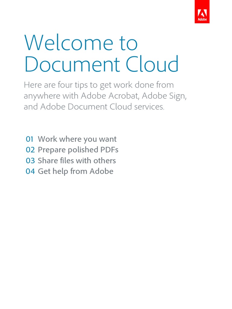 Tips for Using Adobe Document Cloud | PDF | Business | Art
